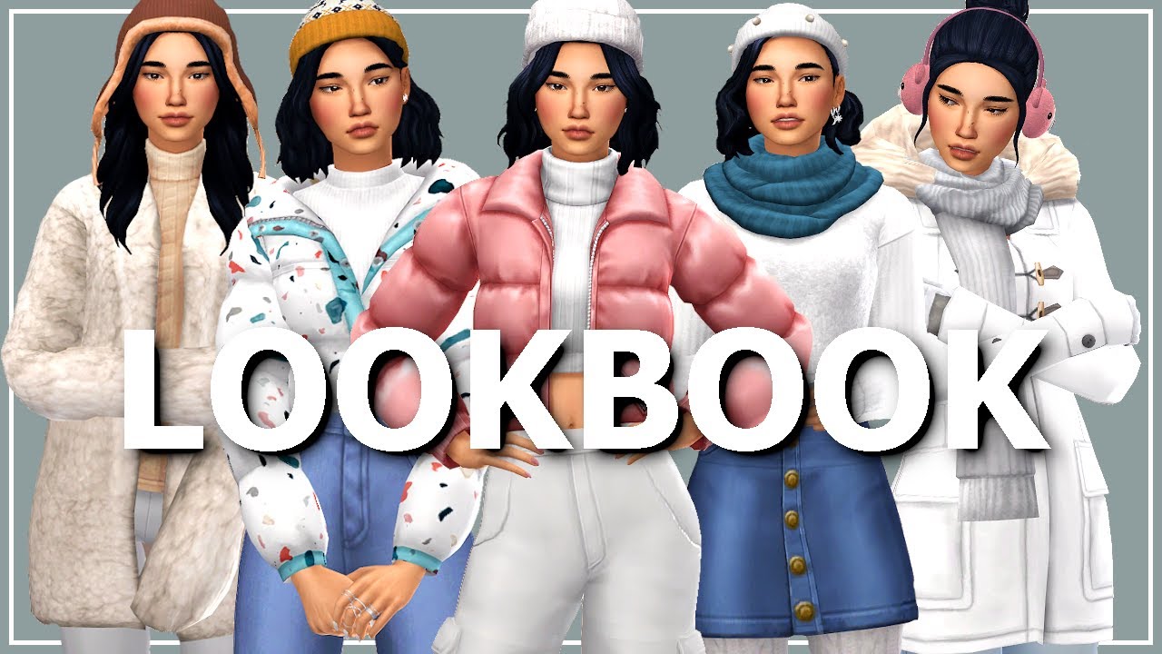 Winter Lookbook ️🥶 | Sims 4 Create a Sim + CC List - YouTube