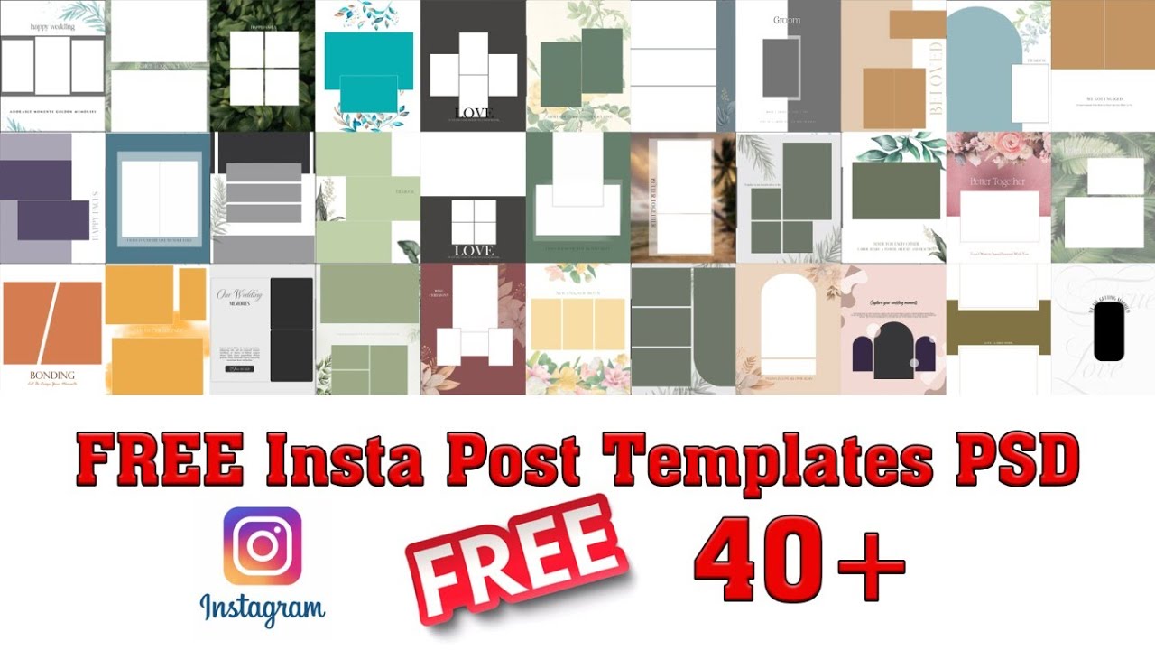 Insta Post Templates Design Tutorial II Free Download - YouTube