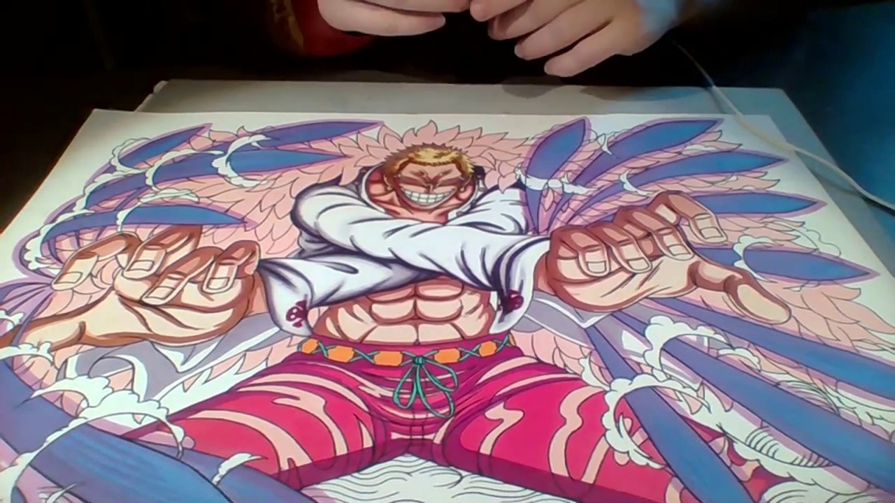 LIVE #3; One Piece - Drawing Donquixote Doflamingo. - YouTube