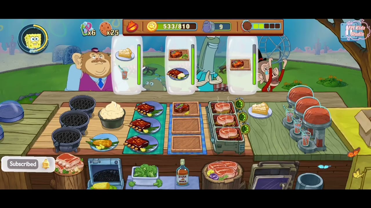 Spongebob Squarepants Get Cooking Sandys BBQ Level 35 - YouTube