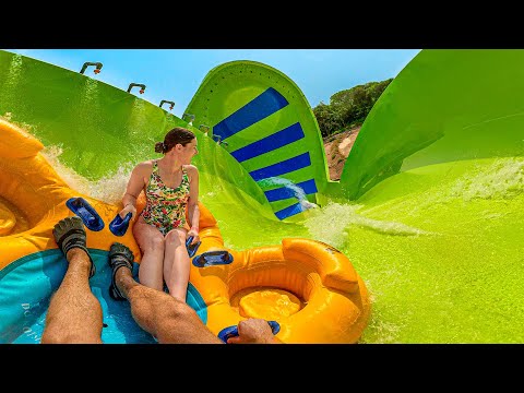 Europe’s Most STUNNING Waterslides 🤯 TornadoWAVE at Water World in Spain