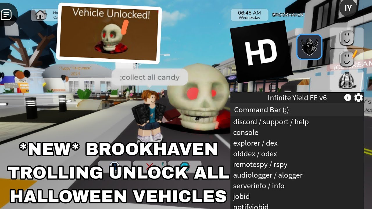 *NEW* Brookhaven Admin Commands Unlock All Halloween Cars | Fluxus ...