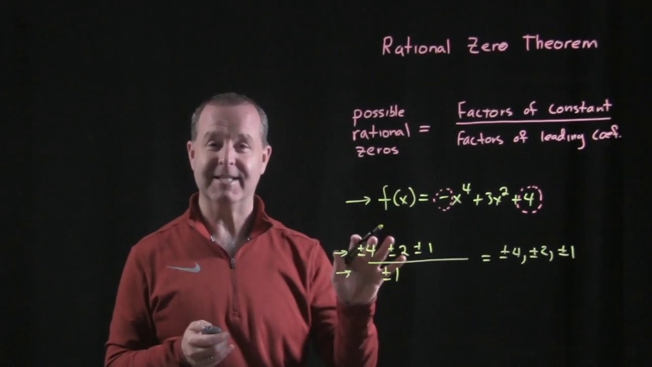 Using the Rational Zero Theorem (1) - YouTube