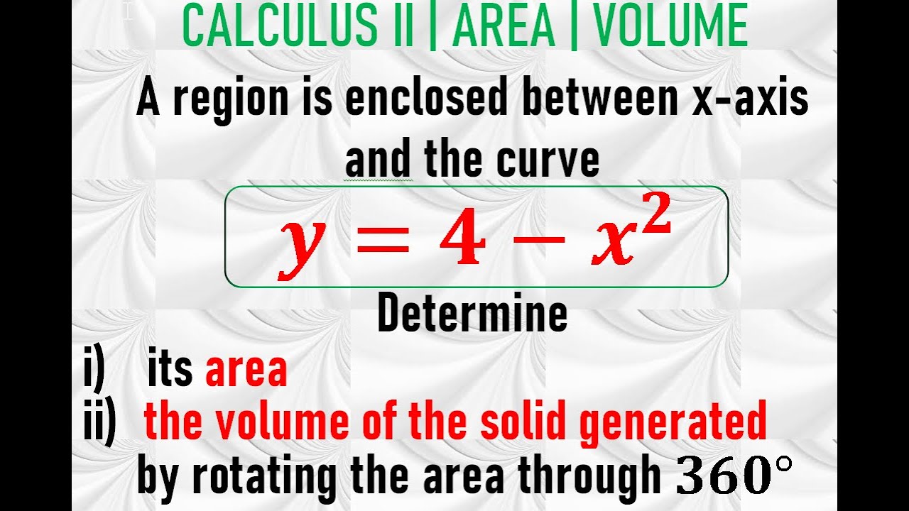 CALCULUS II | Area | Volume of Revolution | Example 70 - YouTube
