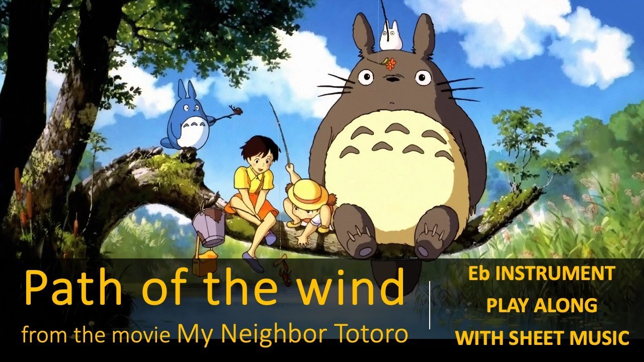 Path of wind from My neighbor Totoro Eb instrument play along - YouTube