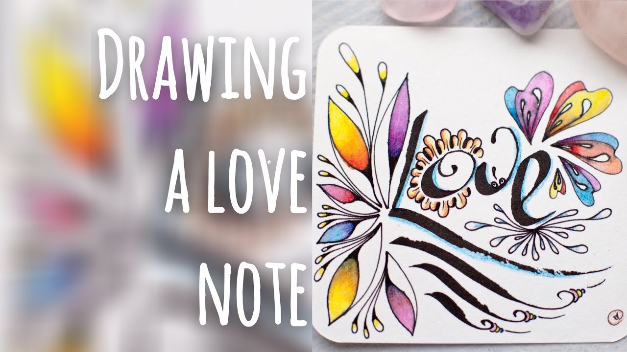 Something about love - drawing a love note - YouTube
