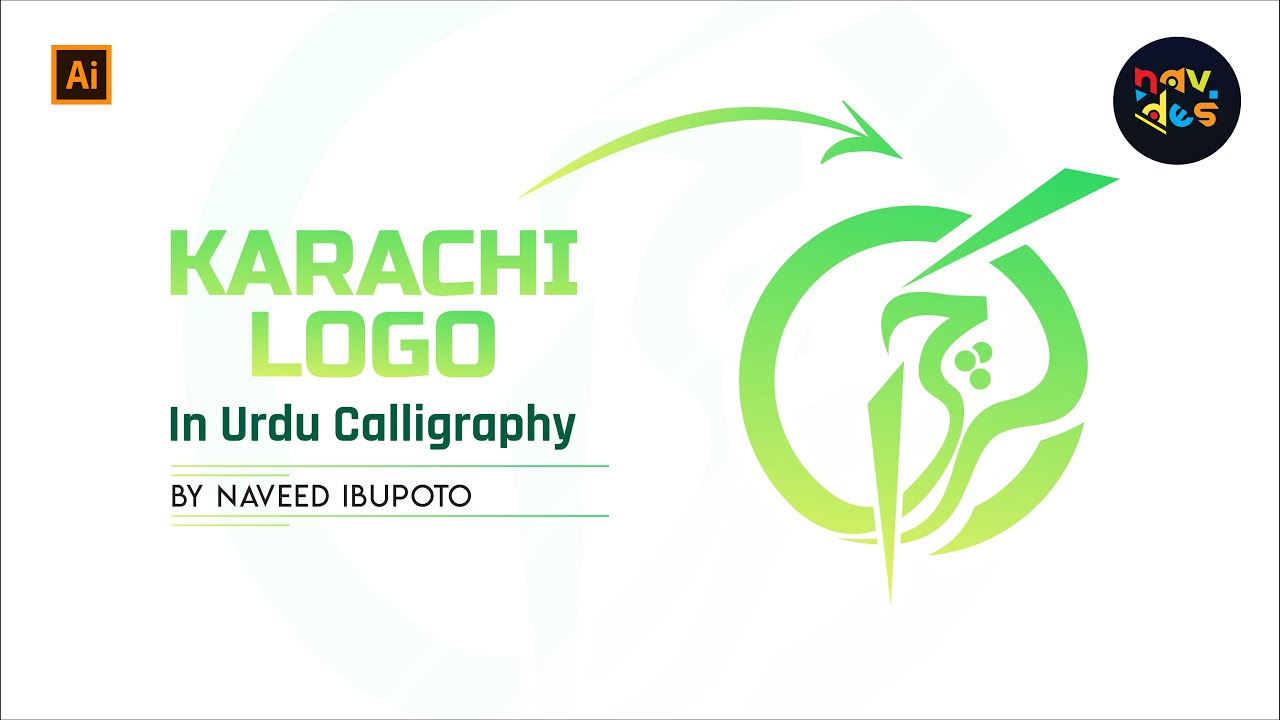 Karachi logo II in Urdu Calligraphy | vector design | Adobe Illustrator ...