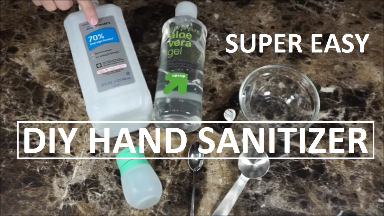 DIY HAND SANITIZER EASY RECIPE - YouTube
