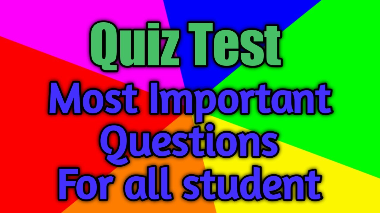 Most Important Quiz - YouTube