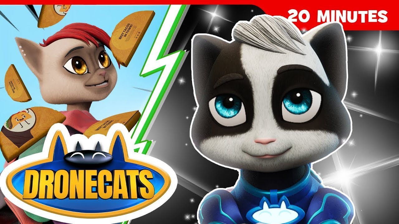 😸DRONECATS: 20min Mashup!🦹‍♀️ | Superhero Cartoon | 06 - YouTube