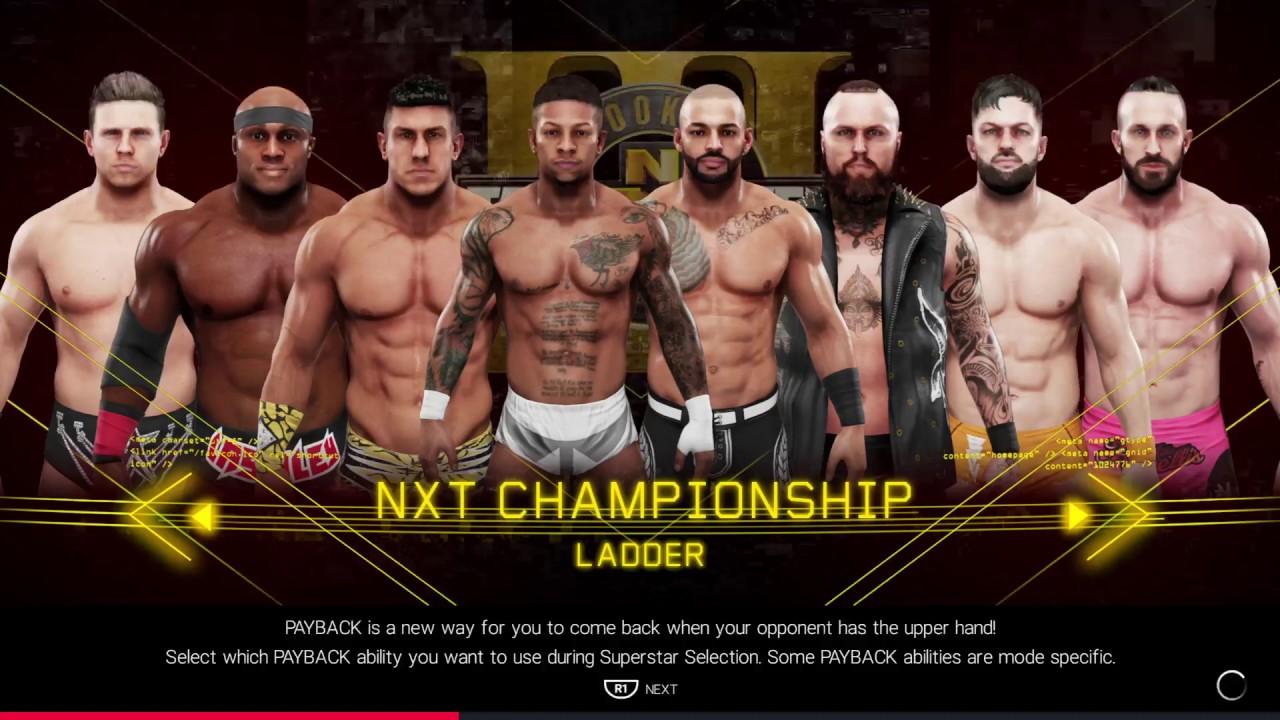 WWE 2K19 NXT Championship 8 Man Ladder Match - YouTube