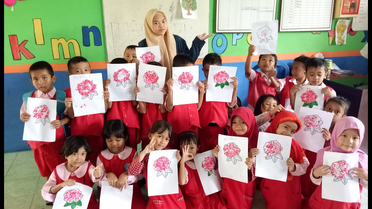 VIDEO PEMBELAJARAN PAUD TEMA TANAMAN - SUBTEMA BUNGA MAWAR - YouTube