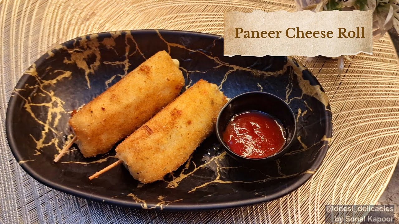 Cheese Paneer Roll | Cheese Paneer Stick | Quick Snack Recipe - YouTube
