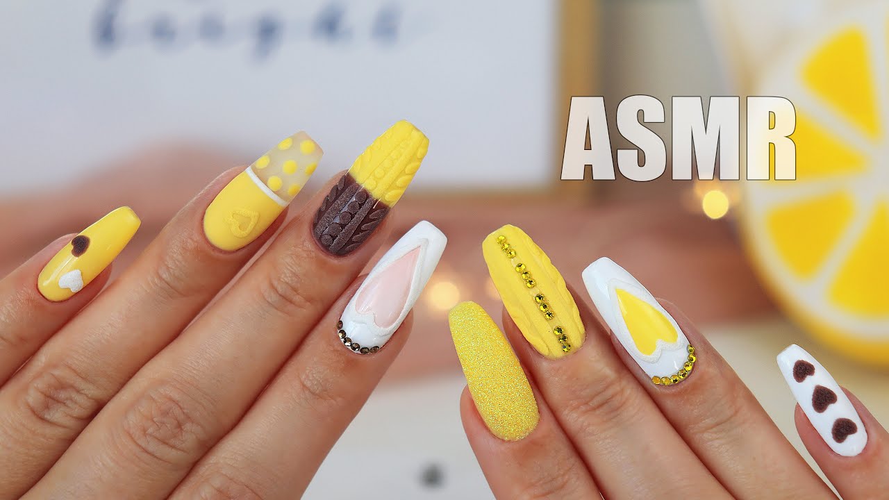 ASMR NAIL ART Tutorial Design & Ideas 💅 Whisper Tapping | АСМР Шепот ...