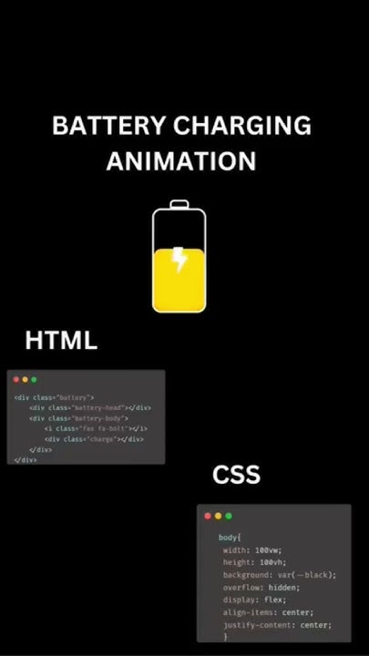 Battery Charging Animation Htmlcss Projectideas Htmlcssproject Javascript Coding Cse