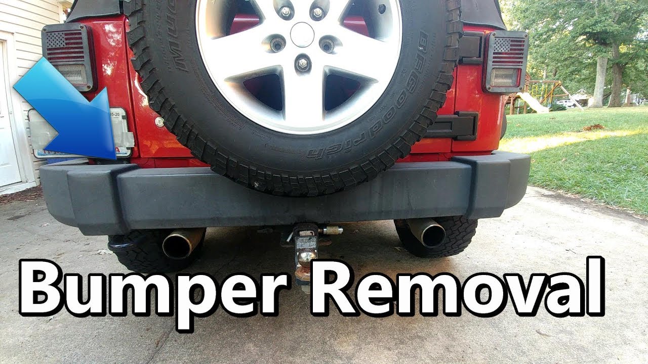 Jeep Wrangler JK Rear Bumper Removal - YouTube