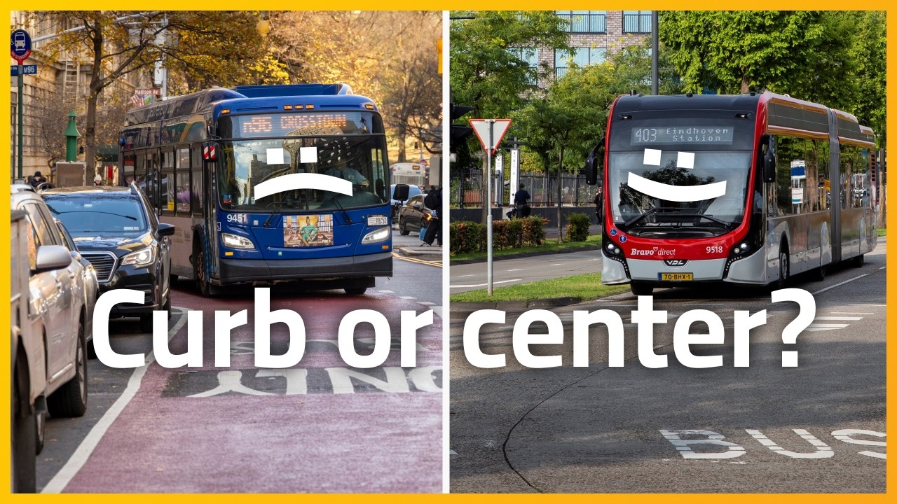 Curb vs Center: What Street Layout Makes Buses Faster? - YouTube