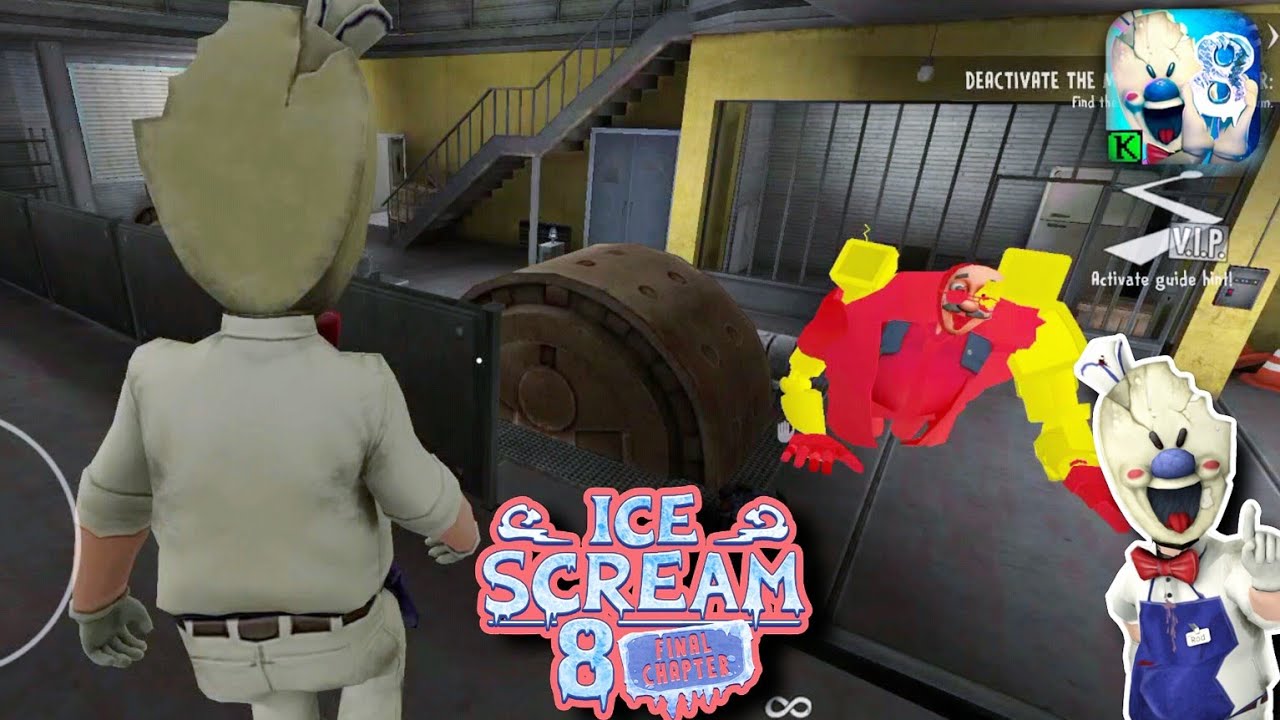 ice scream 8 play as rod | factory mission - YouTube