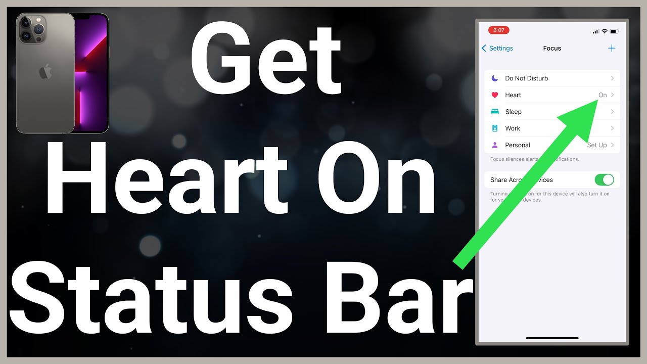 How To Get Heart On Status Bar Of iPhone - YouTube