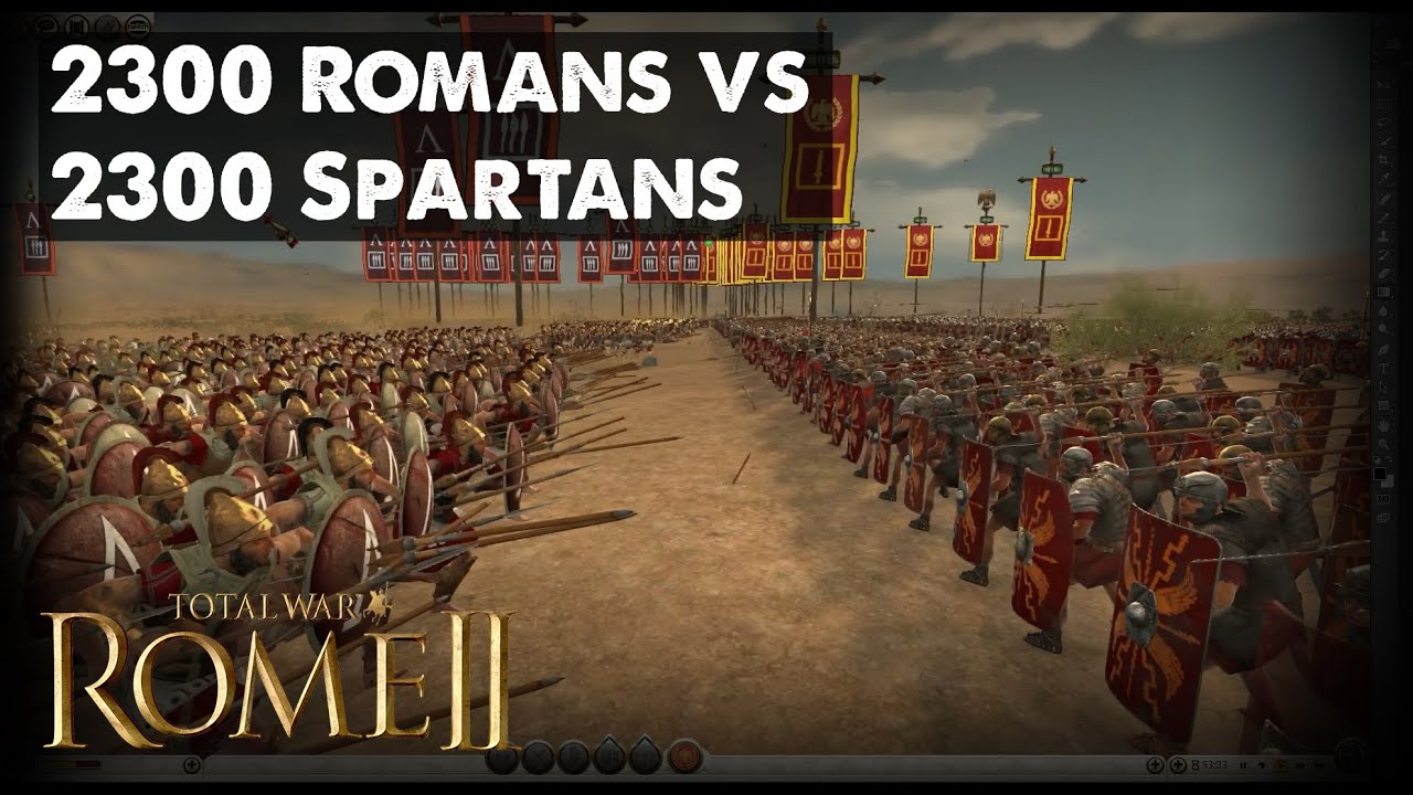 Rome: Total War 2 Massive Battles - 2300 Romans vs 2300 Spartans [1080p ...