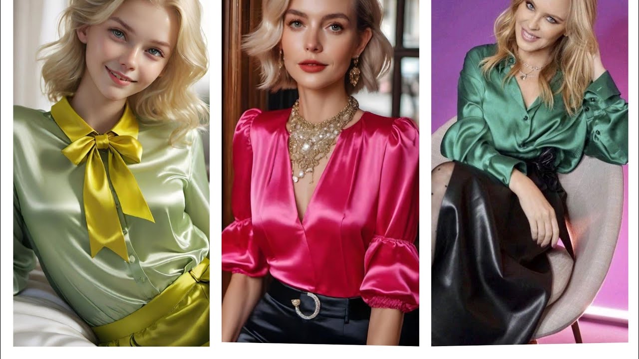 Gorgeous and beautiful collection of stain blouse ideas for ladies # ...