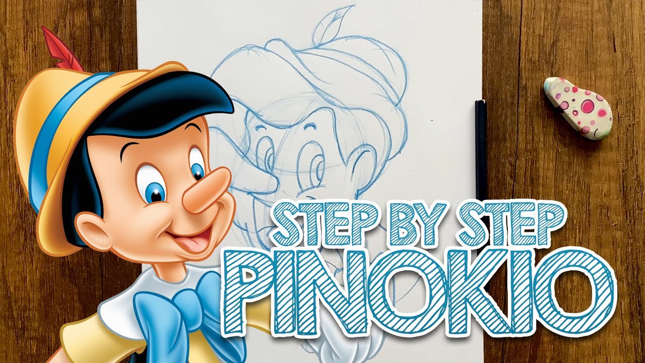 Easy Drawing Pinokio Step By Step - YouTube