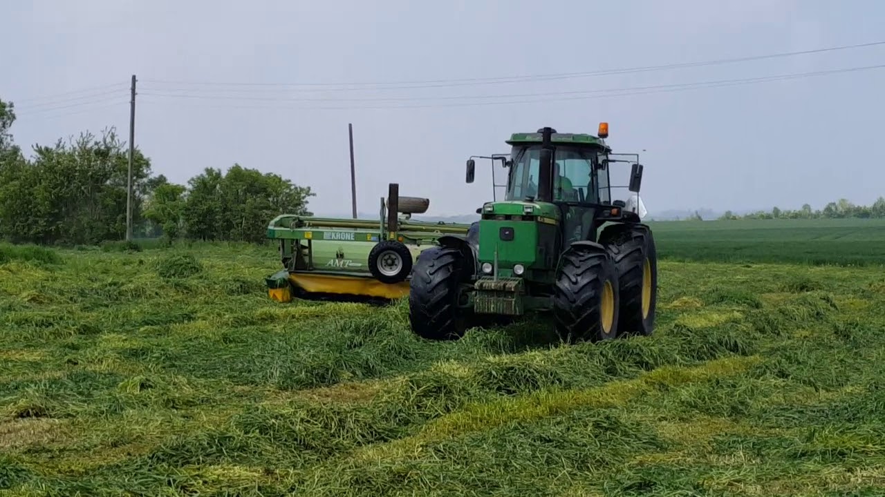 Akcja koszenie życicy 2019 - John Deere 2x-4755 - Kombinat rolny Kietrz ...