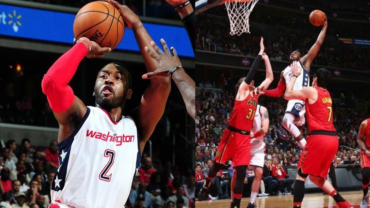 John Wall Dunks on Mike Muscala! Bench Gives 3-2 Lead! Hawks Wizards ...