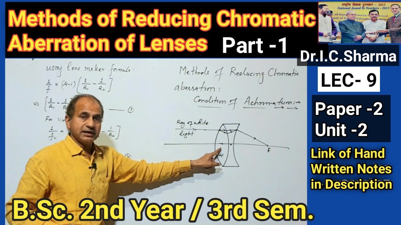 Methods of Reducing Chromatic Aberration for B.Sc. 2nd year ...