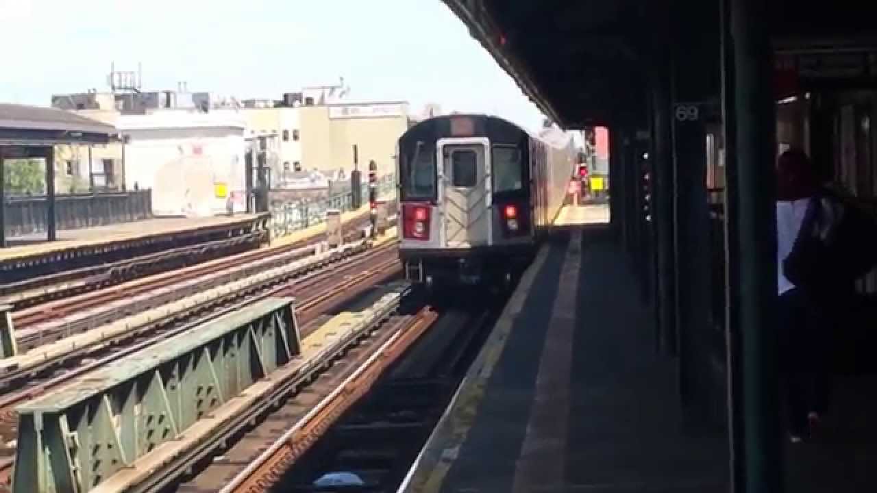 IRT Flushing Line: Flushing Bound R188 (7) Train @ 69th Street-Fisk ...