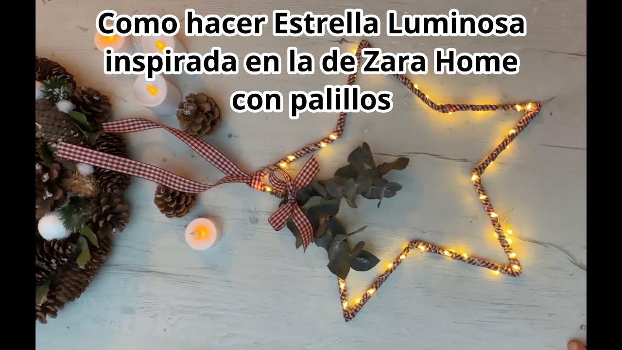 Estrella luminosa facil inspirada en la de Zara Home / Manualidades navideñas - YouTube