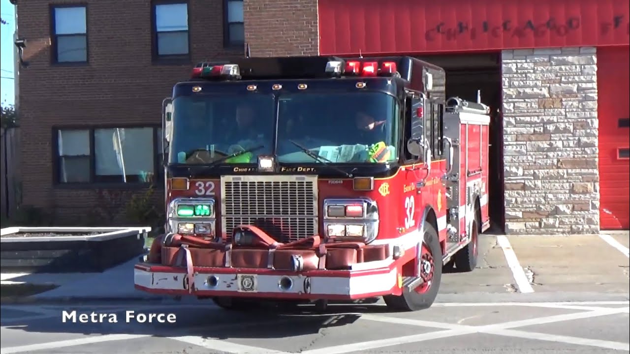Chicago Fire Dept Engine 32 & *NEW* Ambulance 12 Responding - YouTube