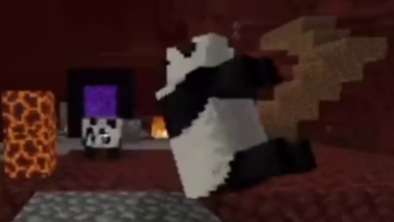 Minecraft Panda commits lava pit - YouTube