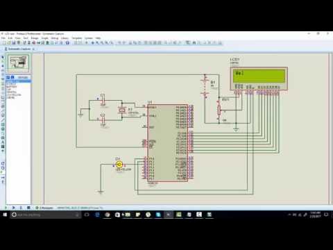 lcd interfacing with 8051 microcontroller - YouTube