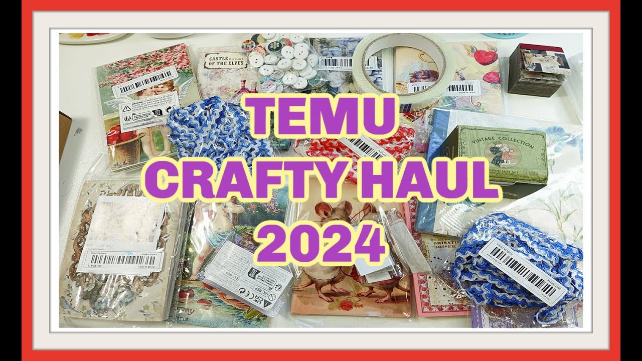 NEW 2024 TEMU CRAFTY HAUL JUNK JOURNAL, ART JOURNAL. ART AUPPLIES ...