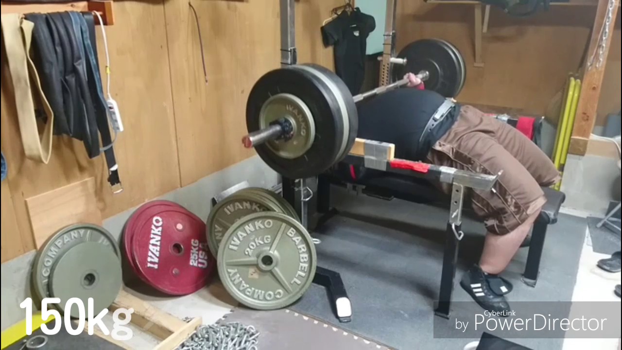 bench press 210㎏×2rep - YouTube
