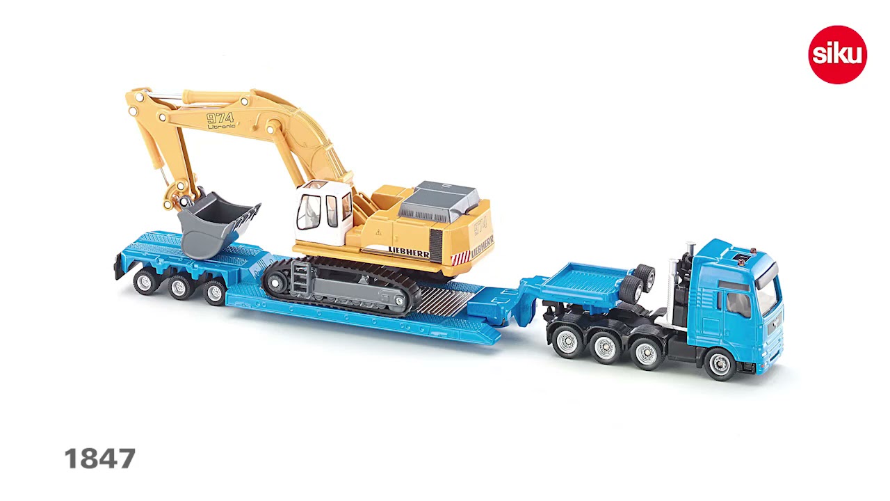 Siku 1847 Super Heavy Haulage Transport with Flat-Bed Trailer Scale 1: ...
