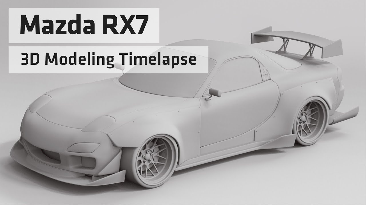 Widebody / Rocket Bunny Mazda RX7 - 3D Modeling Timelapse in Cinema 4D ...