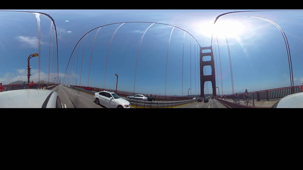 Driving Over Golden Gate Bridge in San Francisco 4K 360 degree Video ...