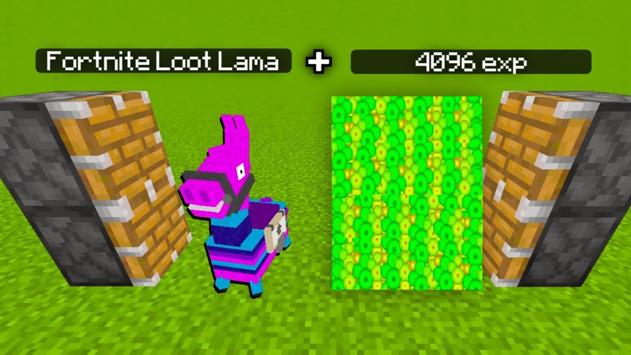 Fortnite Loot Lama + 4096 exp = ??? | Minecraft Meme - YouTube