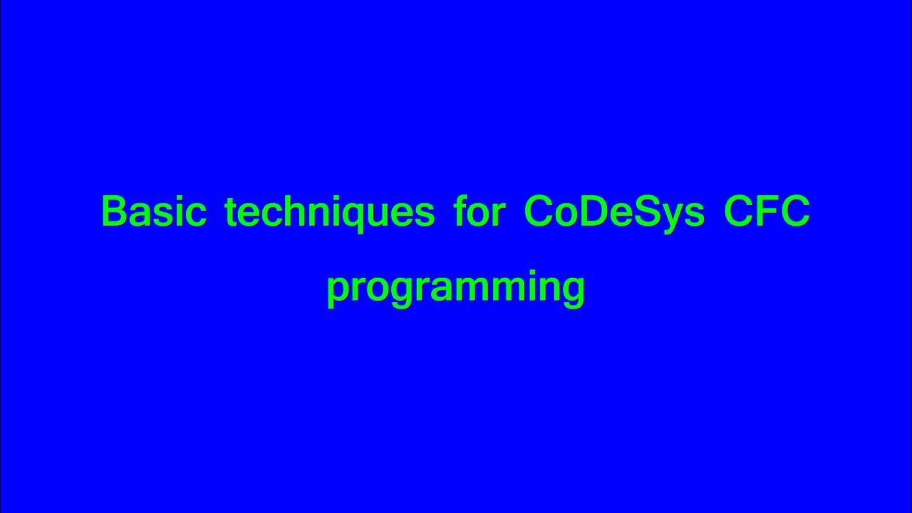 CFC basics in CoDeSys - YouTube
