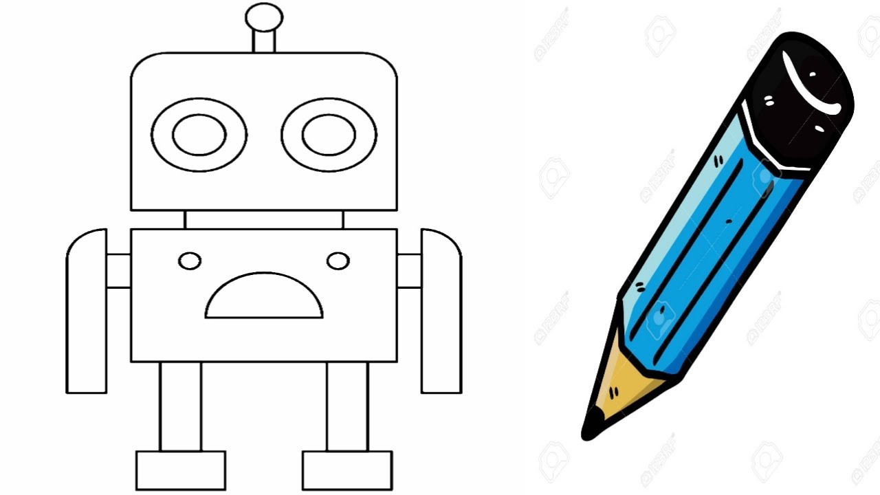 how to draw robot for kids, how to draw robot drawing, drawing for kids ...