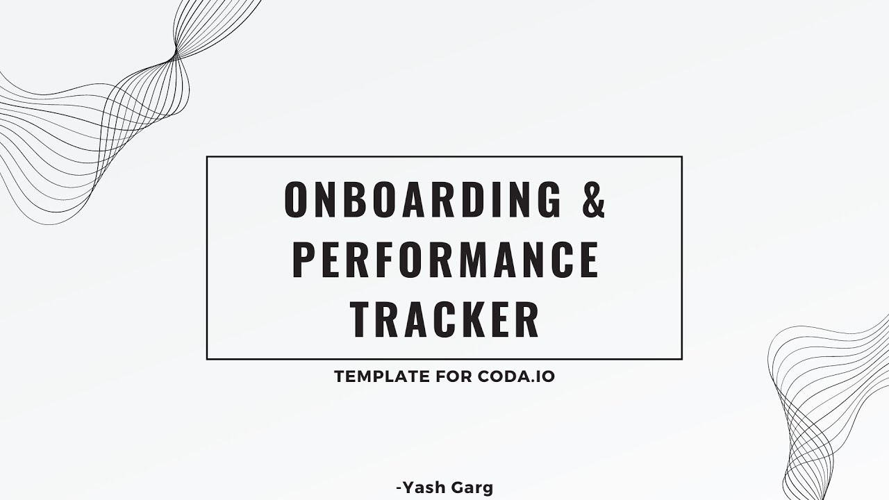 Onboarding & Performance Tracker - YouTube