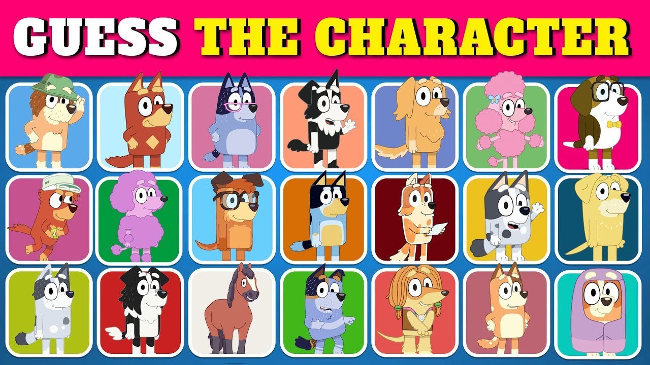 Guess all the BLUEY characters in 5 seconds 🐶💙😍 Bluey Animation Quiz ...