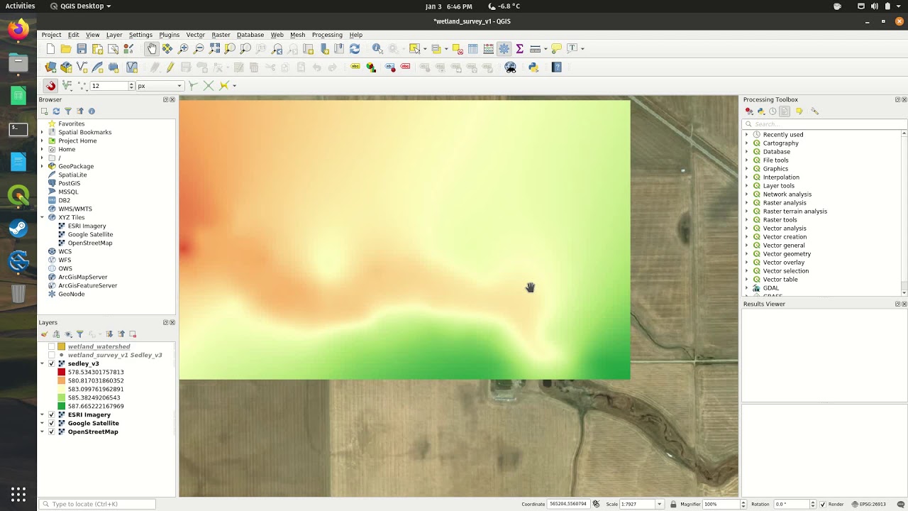 Wetland QGIS 05 - Create DEM and Analyse Volume - YouTube