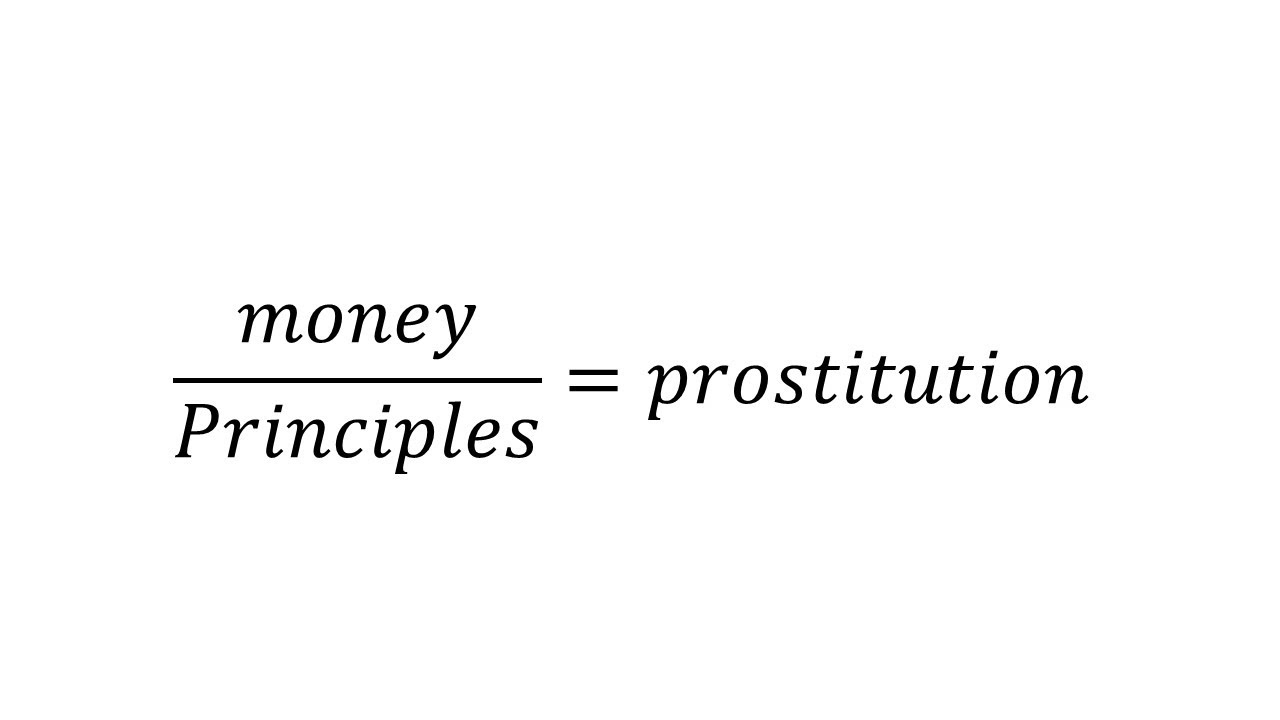 Money over Principles - YouTube