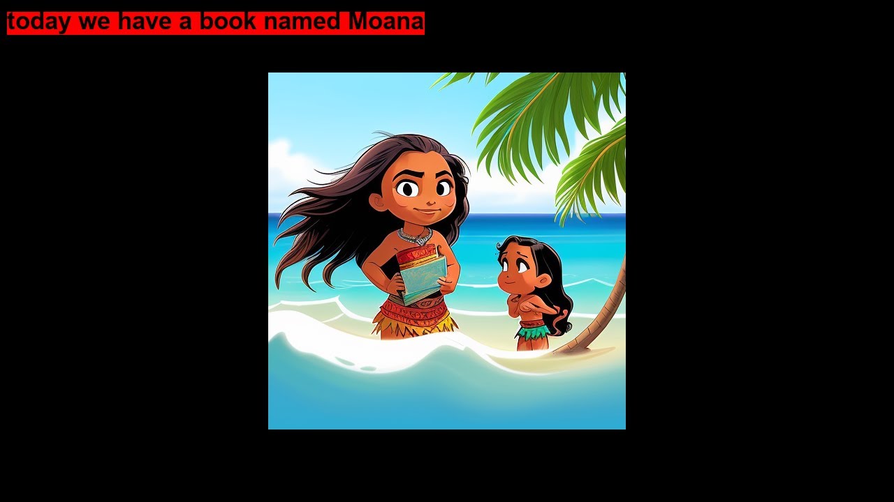 today we have a book named Moana - YouTube