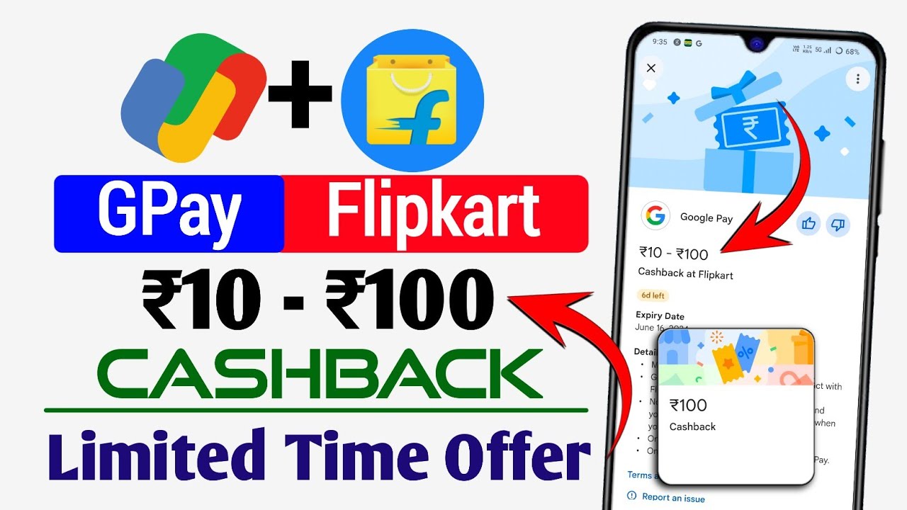google pay offer today | GPay 10 - ₹100 Cashback on Flipkart | google ...