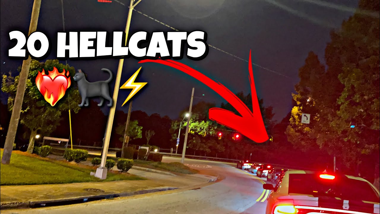20 HELLCAT OWNERS TERRORIZING THE STREET OF ATLANTA NIGHT TIME ️‍🔥🐈‍⬛⚡️ ...