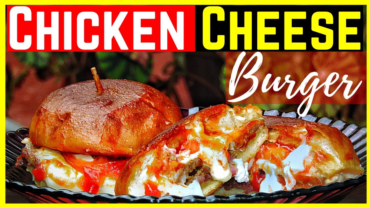 HomeMade Chicken Cheese Burger in 1 Minute - YouTube